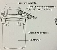 פילטר לחץ לבריכות נוי, דגים ומזרקות JEBAO PF-10 UV 7W